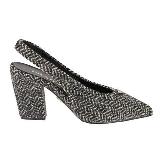 Prada Chevron Slingback Pumps - - Shoes - Damen - Schwarzk - 37 1/2 EU