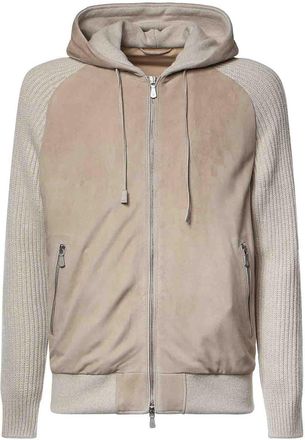 Eleventy Lederjacke - Beige
