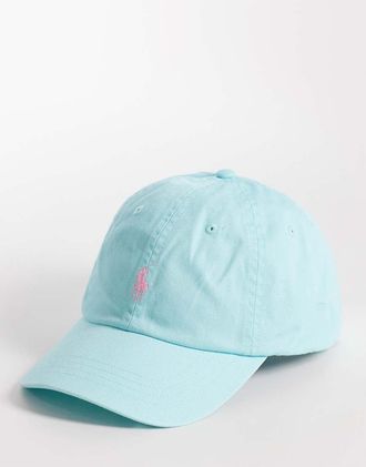 Polo Ralph Lauren Casquette de baseball &agrave; logo embl&eacute;matique - Bleu turquoise-Gris