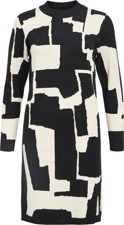 Object Objray L/S Knit Dress AOP Noos