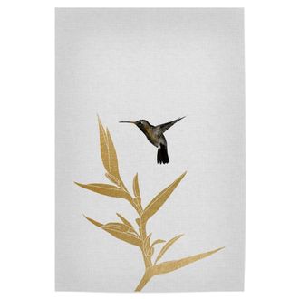 artboxONE Poster 75x50 cm Natur Golden Kolibri - Bild kolibri Bird Lover Bird of Paradise