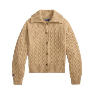 Polo Ralph Lauren Zopfstrick-Cardigan - - Knitwear - Damen - Beige - M