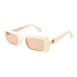 Guess unisex, Accessoires, Beige, Taille: ONE Size Rectangle Lunettes de soleil