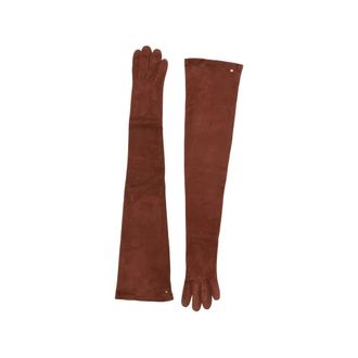Max Mara Masestremo Lange Wildlederhandschuhe - - Accessories - Damen - Braun - 7 IN