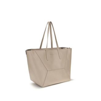 Brunello Cucinelli Womens Beige Calf Leather Bos Taurus Shoulder Bag