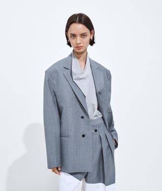 Bottega Veneta Veste en laine et mohair - Bleu - Femme - 32
