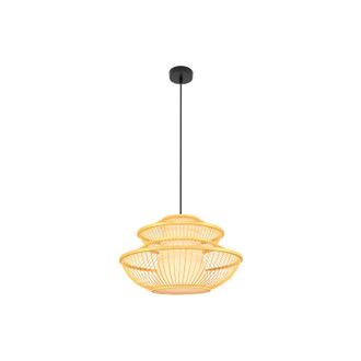 Fabrilamp Lampe de Deckenstativ Bambu Denzo Schwarz/natur 1xe27 50d