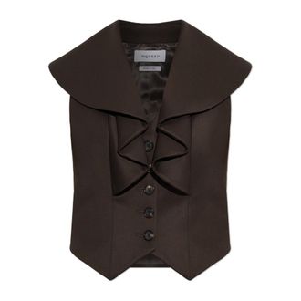 Alexander McQueen Wollweste mit Zierkragen - - Jackets - Damen - Braun - S