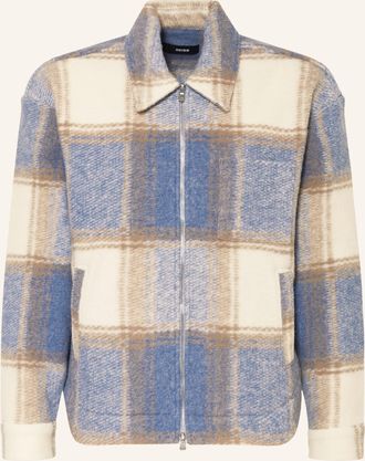 Reiss Reiss Flanell-Overjacket Morton blau