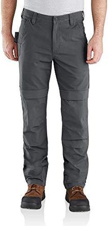 Carhartt Work in Progress Pantalon de travail en acier Rugged Flex, coupe d&eacute;contract&eacute;e, double devant, utilitaire et poches multiples Pant Homme, Gris, 38W/34L