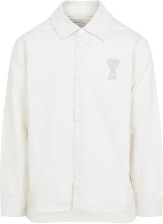 Ami Homme, Vestes, Blanc, Taille: S De Coeur Overshirt
