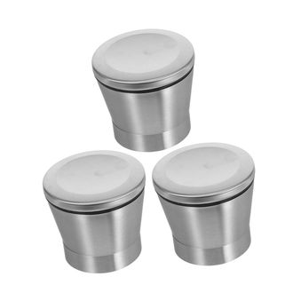 Aboofan 3st&uuml;cke Edelstahl Gew&uuml;rzm&uuml;hlen Kappen Salz Pfefferm&uuml;hle Aufsatz Mit Verstellbarem Mahlgrad Auslaufsichere Gew&uuml;rzdeckel Kompakte Ersatzteile F&uuml;r Manuel