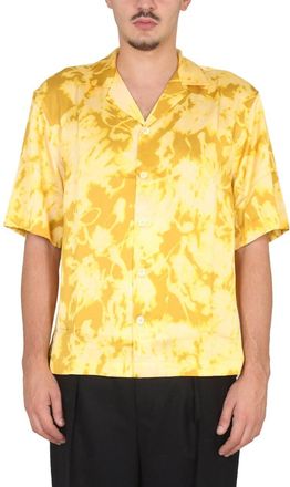 Dries Van Noten Floral Print Viscose Shirt - Yellow
