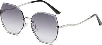 Generic Lunettes de soleil polygonales sans monture pour hommes et pour femmes, lunettes de soleil de vacances en plein air pour célébrités Internet (couleur 