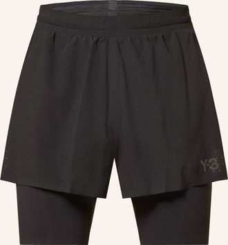 Yohji Yamamoto 2-In-1-Laufshorts Y-3 Running schwarz
