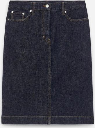 Arket Midirock Aus Denim -Blau