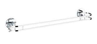 WENKO 21777100 Turbo-Loc Handtuchstange - Befestigen ohne Bohren, Edelstahl rostfrei, 52 x 7,5 x 8,5 cm, gl&auml;nzend