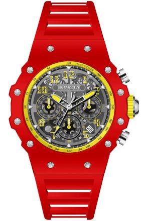 Invicta Racing 69659 Herrenuhr - Quarzwerk - Acryl mit silbernem Zifferblatt - 43 mm