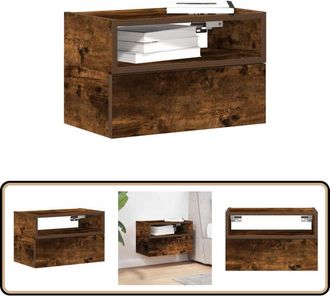 vidaXL Wand-Nachttisch R&auml;uchereiche 45x26x28,5 cm - Vidaxl