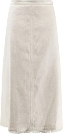 Max Mara Femme, Jupes, Beige, Taille: 36 FR Smmfiocch 402 Jupe Midi Trap&egrave;ze