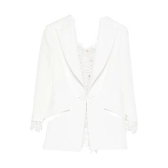 BABYLON Femme, Vestes, Blanc, Taille: 44 FR Ws00702Bianco Blazer Crois&eacute;