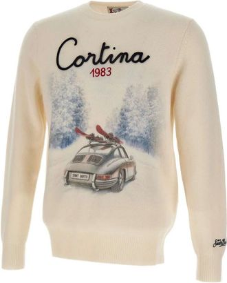MC2 Saint Barth Homme, Pulls, Blanc, Taille: S Heron Cortina Road Sweater