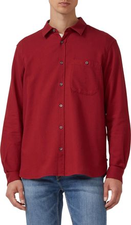 s.Oliver Regular Fit: Strukturiertes Baumwollhemd mit Brusttasche