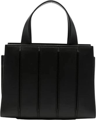 Max Mara Paneled Leather Tote Bag - - Bags - Damen - Schwarzk - ONE SIZE