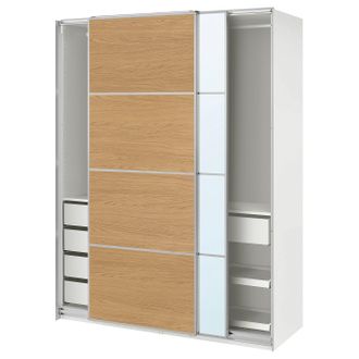 IKEA PAX / MEHAMN/AULI Kleiderschrank mit Schiebet&uuml;ren