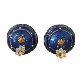 Dolce & Gabbana Femme, Accessoires, Bleu, Taille: ONE Size Hook Dangling Earrings
