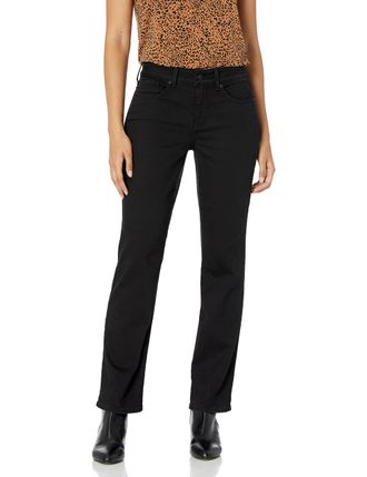 NYDJ Damen Petite Marilyn Straight Leg Jeans, schwarz, 38 Petite