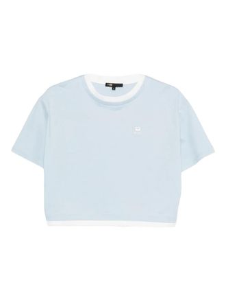 Maje t-shirt &agrave; logo brod&eacute; - Bleu