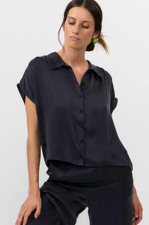 Suite13lab Damen vegan Shirt Sur Dunkelgrau