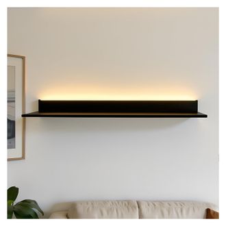 Generic Schwebende Wandregale mit integrierter LED, montierte Pr&auml;sentationsst&auml;nder aus Aluminiumlegierung, rostfreie Aufbewahrungsregale for das Badezimmer zu