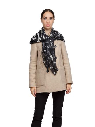 Givenchy Womens Scarf Black Modal Accessories Silk