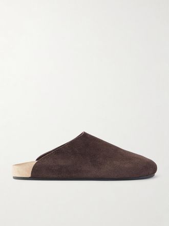 The Row Chaussons De Ville En Daim Hudson - Marron
