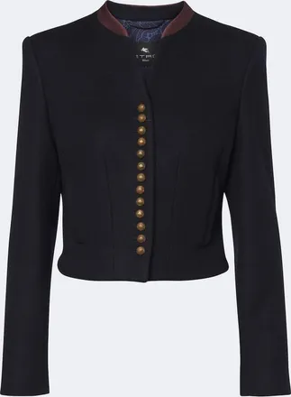 Etro Veste en laine m&eacute;lang&eacute;e