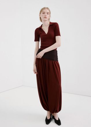 Mango Pull-over maille col en V orange br&ucirc;l&eacute; - Femme - XXS - MANGO