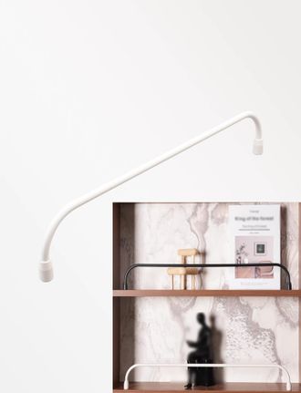 Generic Bogenf&ouml;rmiges Rundrohrgel&auml;nder for Holzschr&auml;nke, B&uuml;cherregal-Leitschiene, dekorative Stange, Sicherheitsleiste(Color,50cm/19.6in)