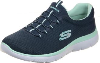 Skechers Damen Summits Sneaker, Navy Turquoise, 41 EU