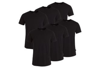 Jockey American-Shirt American T-Shirt (6er Pack) flache N&auml;hte, Relaxed Fit, Single-Jersey, kurze &Auml;rmel