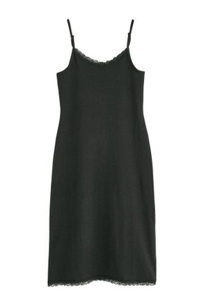 Next Unterkleid Langes Baumwollunterkleid mit Spitzenkante (2-tlg)
