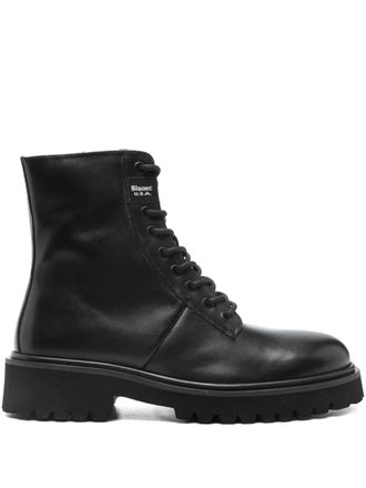 Blauer bottes en cuir - Noir