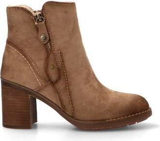 &Eacute;tika Bottines Camperos &agrave; talon pour femme, style cowboy avec talon large effet bois de 7,5 cm et fermeture &eacute;clair, mod&egrave;le 11039, beige, 38 EU