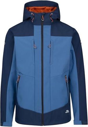 Trespass Tamston Veste softshell pour homme avec capuche et poches zipp&eacute;es, bleu marine, M