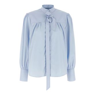 Prada Hemdbluse mit Lavalli&egrave;re-Kragen - - Blouses & Shirts - Damen - Blau - S