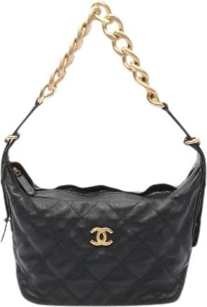 Chanel Pre-owned Sac bandouli&egrave;re en cuir dagneau Matelass&eacute; - Femme - Pre-owned - Noir - Taille: ONE Size