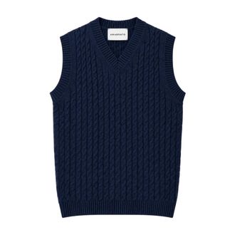 Amaranto &Auml;rmellose Strickware - - Knitwear - Herren - Blau - M