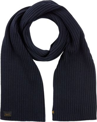 Camel Active Herren Schal aus Baumwoll-Mix Navyblau, menswear-OS