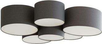 Lindby Lindby - Plafonnier Tissu à intensité variable Maureka en textile pour salon & salle à manger